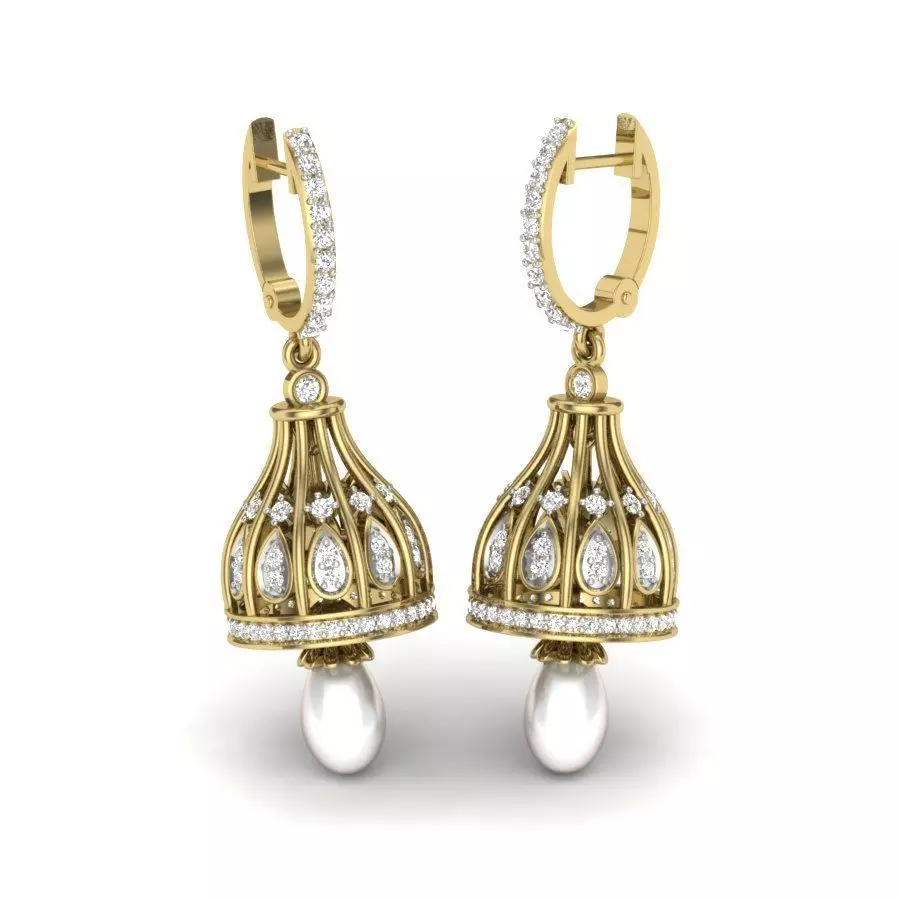 Women pearl earrings 3dm render detail 3D print model 3D model 3D ...