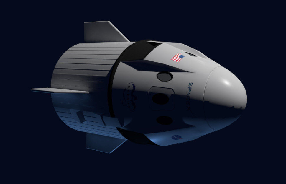 SpaceX Crew Dragon low poly free 3D model | CGTrader