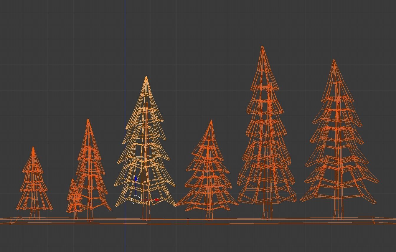 3D model Lowpoly Fir Trees Pack VR / AR / low-poly | CGTrader