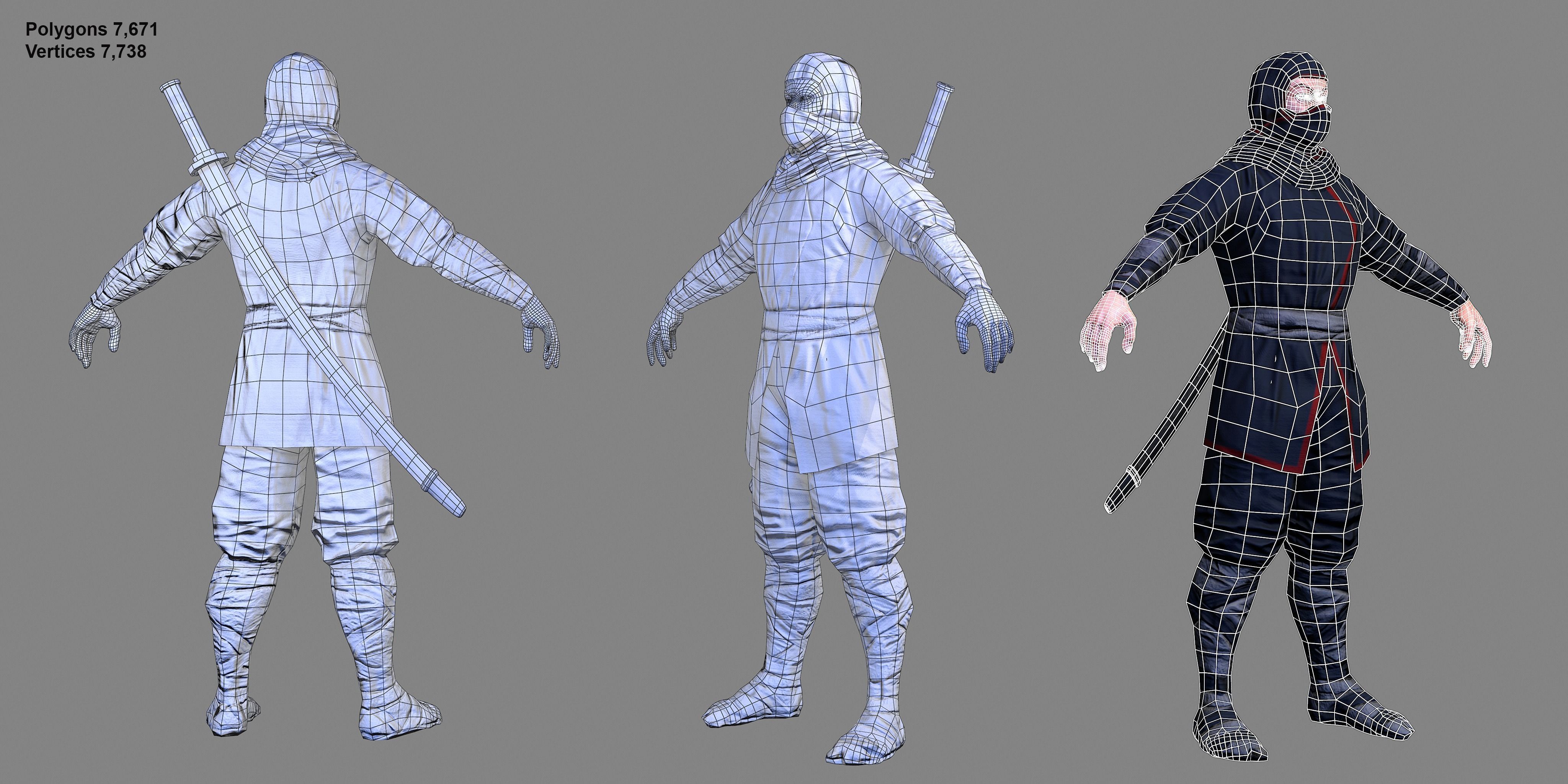 3D model Ninja VR / AR / low-poly | CGTrader