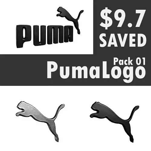 Puma Logo Pack 01 free VR / AR / low-poly 3D model | CGTrader