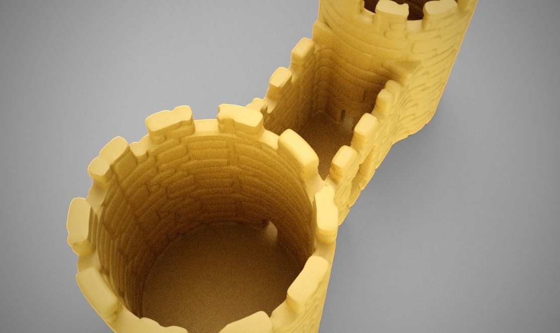 Castle Pencil Holder 3D model 3D printable | CGTrader