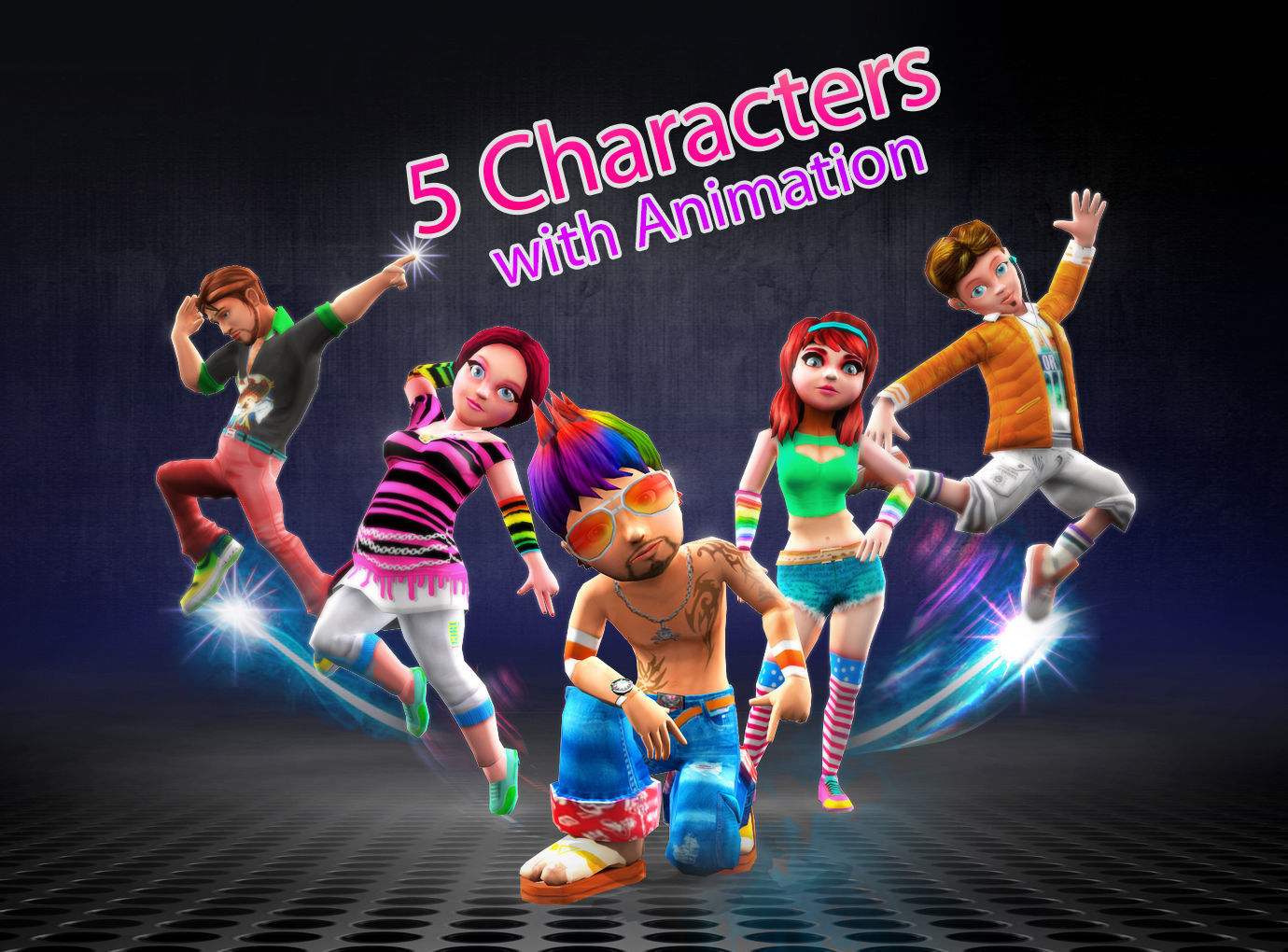 3D model Character animation pack CA05 VR / AR / low-poly rigged ...