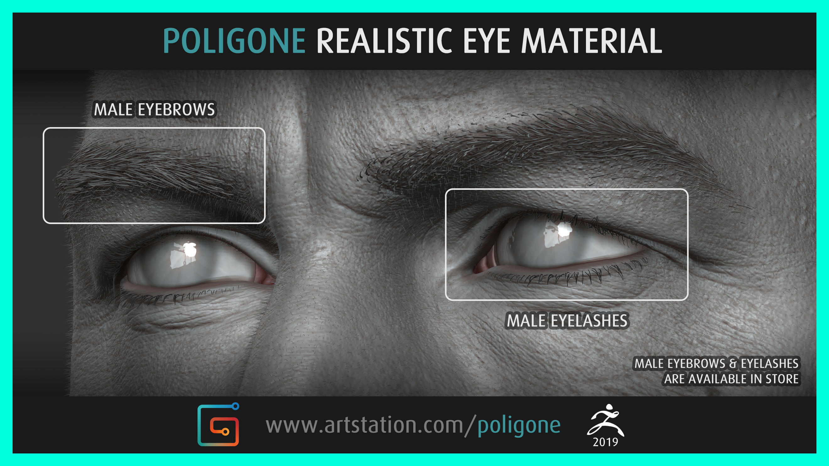 Poligone Realistic Eye Material 3D model | CGTrader