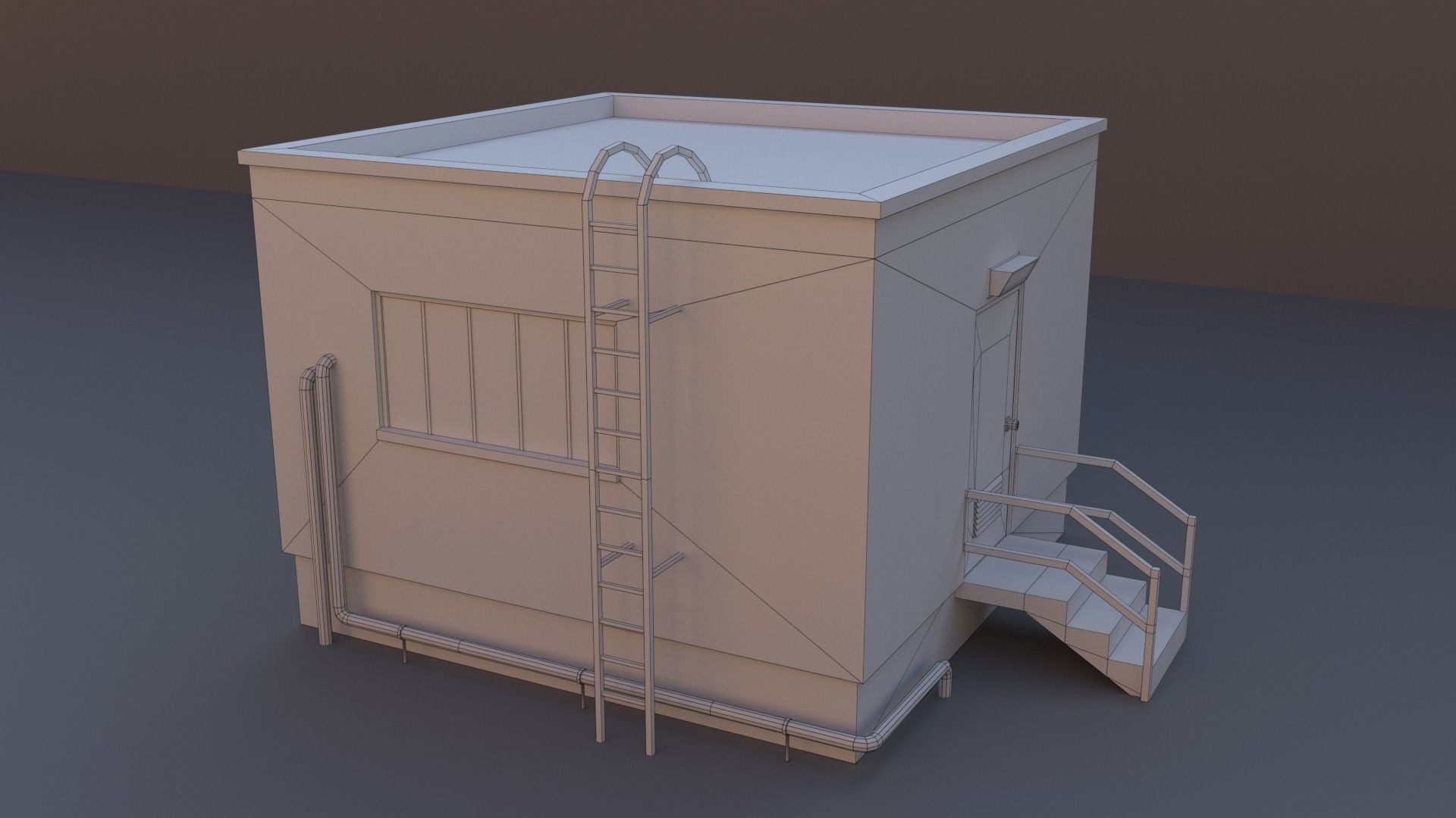 3D model Roof Exit low-poly 3D model VR / AR / low-poly | CGTrader