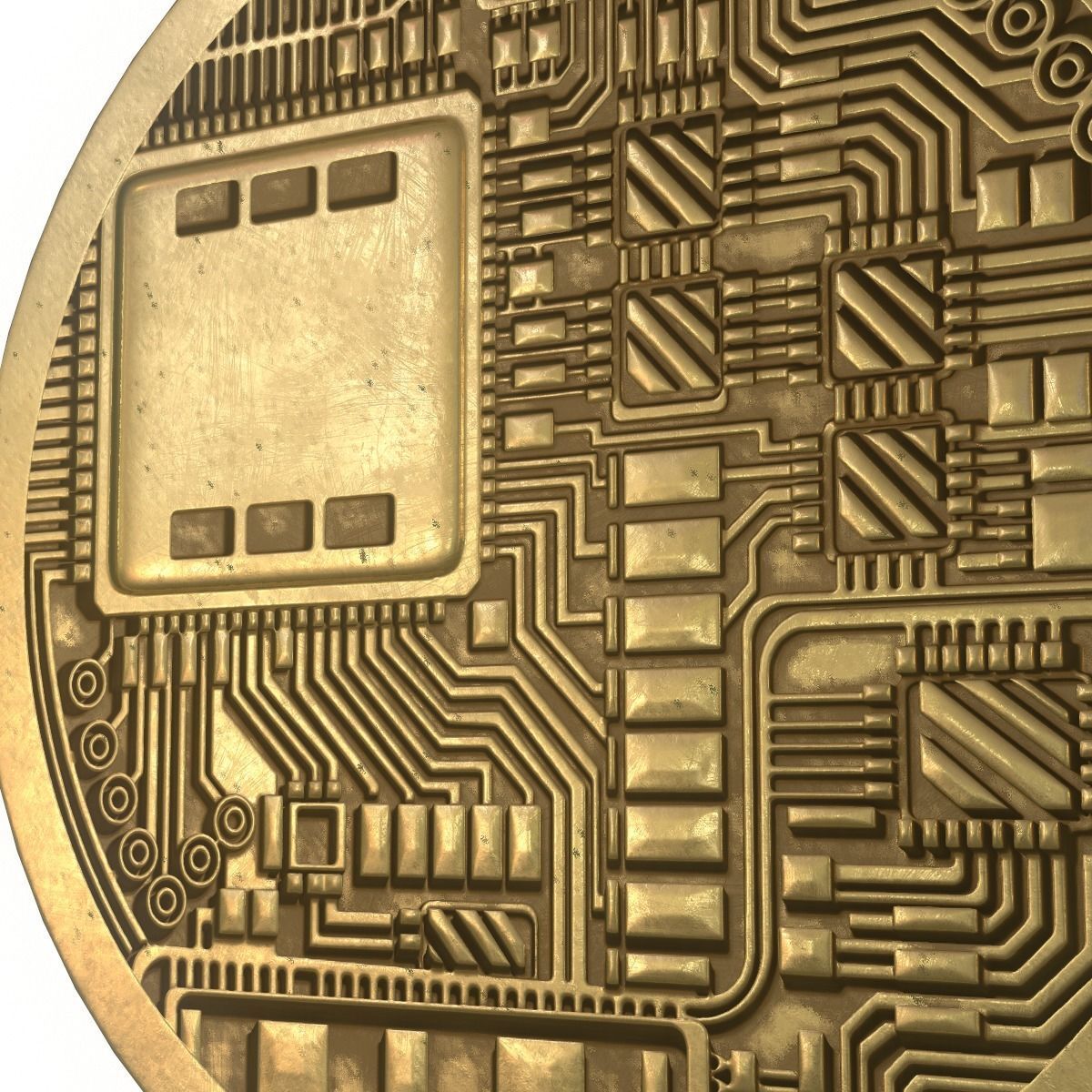 3D model Bitcoin PBR 4k coin VR / AR / low-poly | CGTrader