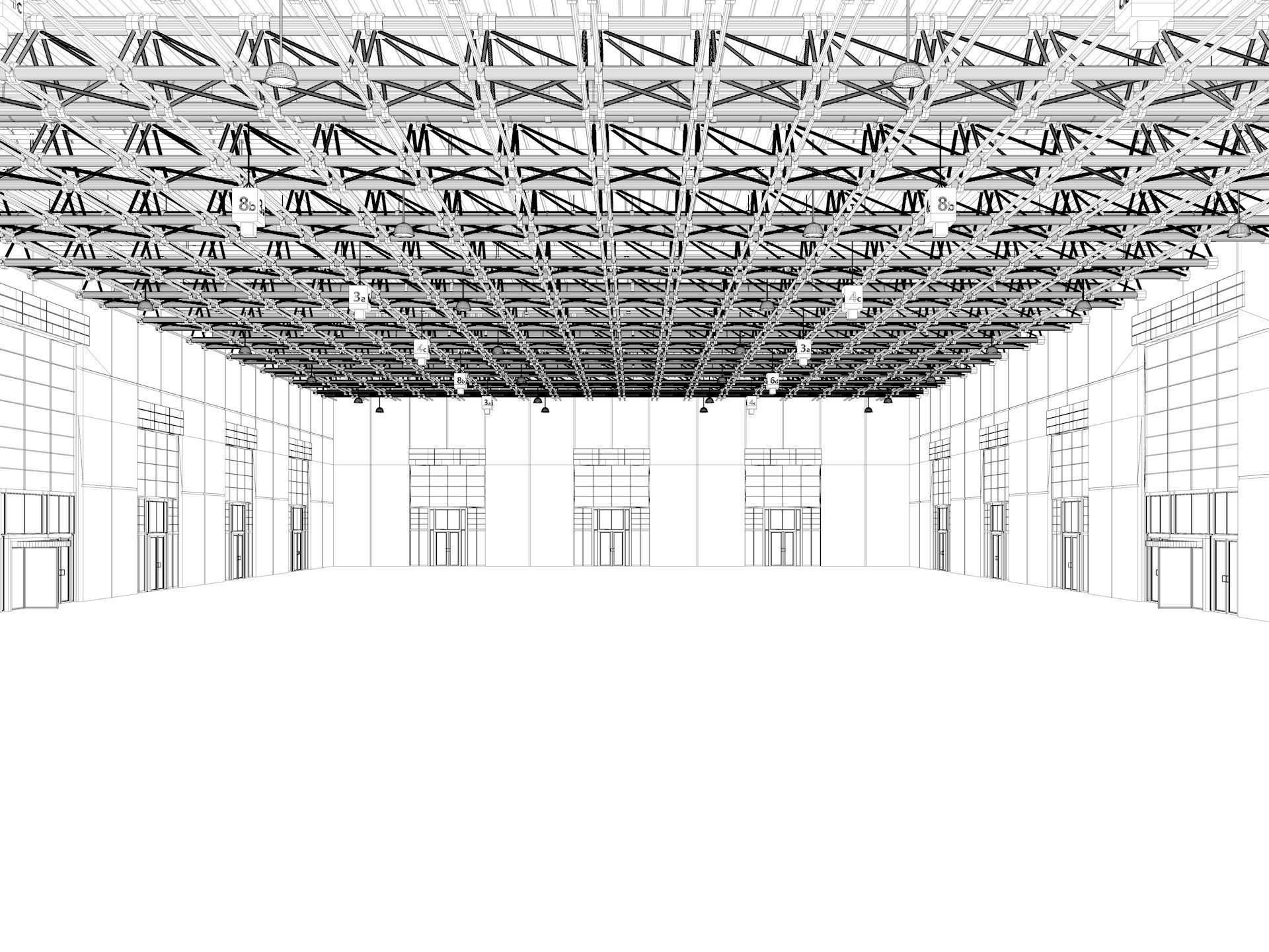 Exhibition Hall Warehouse 3 3D model | CGTrader