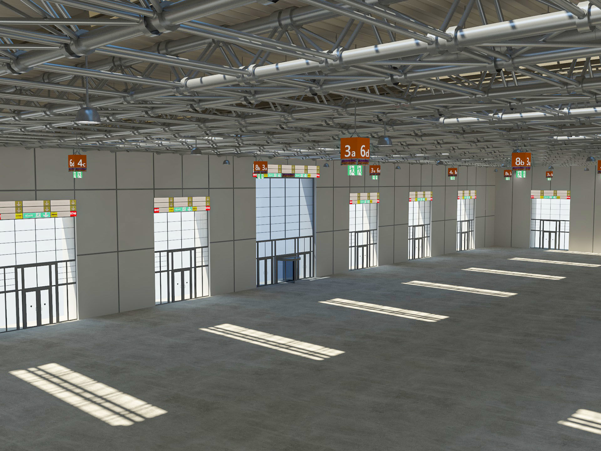 Exhibition Hall Warehouse 3 3D model | CGTrader