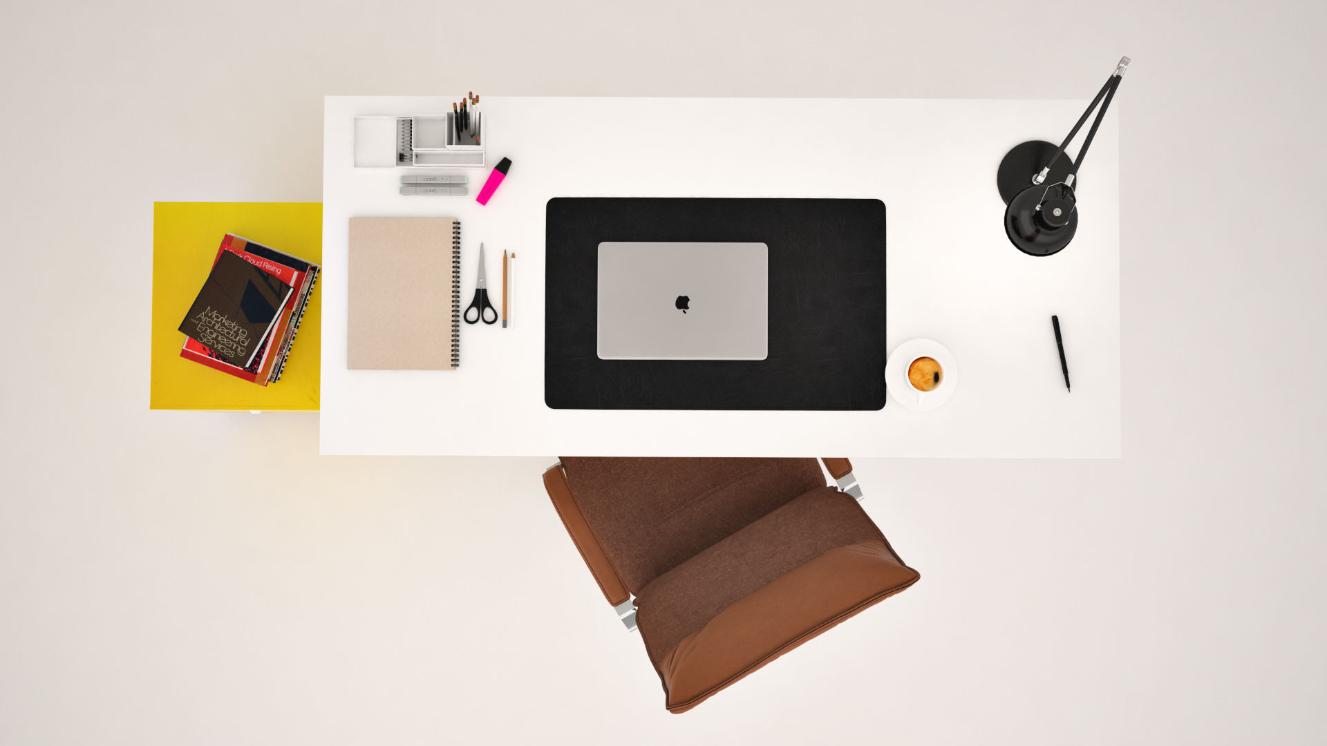 Office table 3D model object 3D model | CGTrader