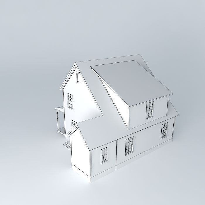 Salt Box House free 3D model | CGTrader
