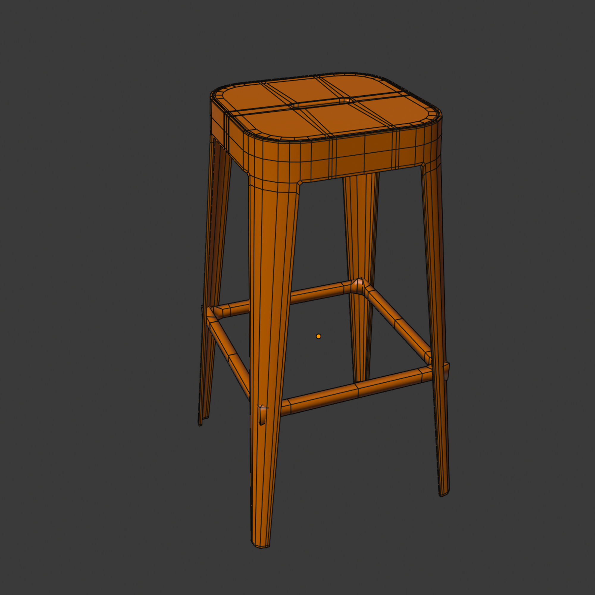 Bistro Iron Bar Stool - BLENDER 3D model | CGTrader