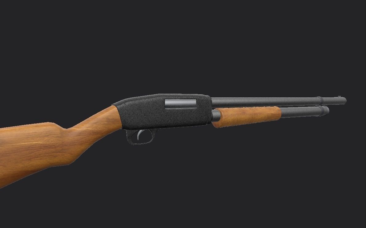 3D model Pump Shotgun VR / AR / low-poly | CGTrader
