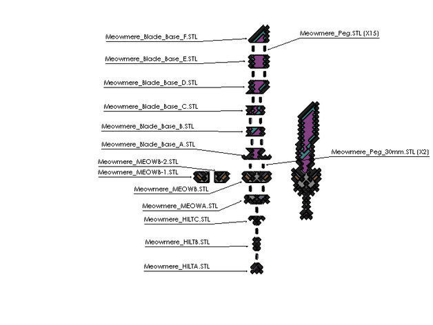 Terraria Meowmere Sword Full Size 3D model | CGTrader