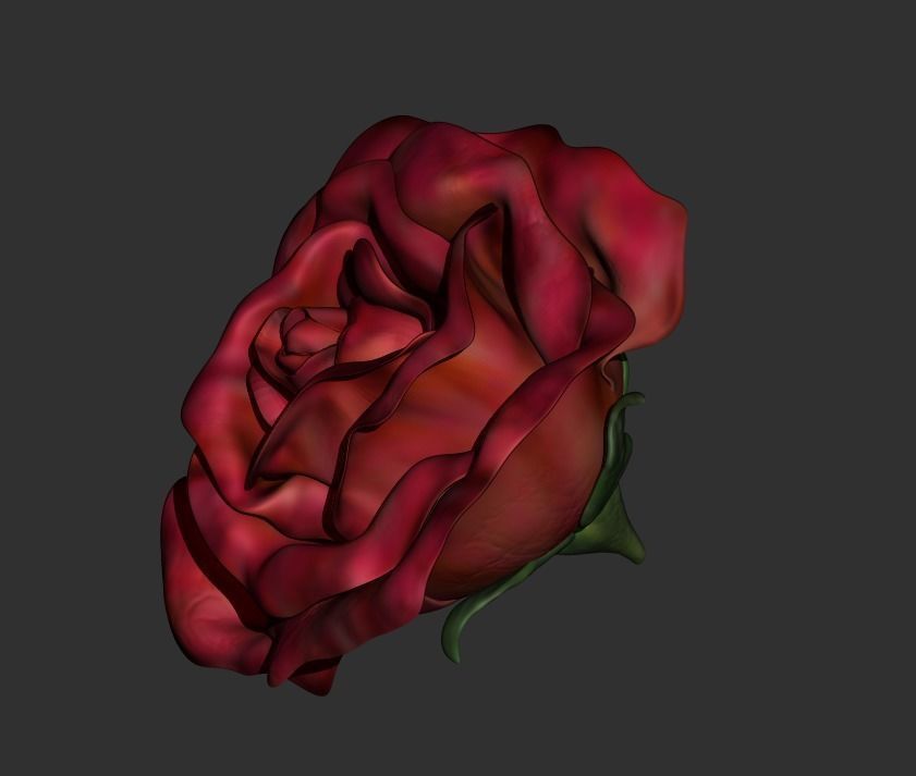 Rose flower high poly and 3D print 3D model | CGTrader