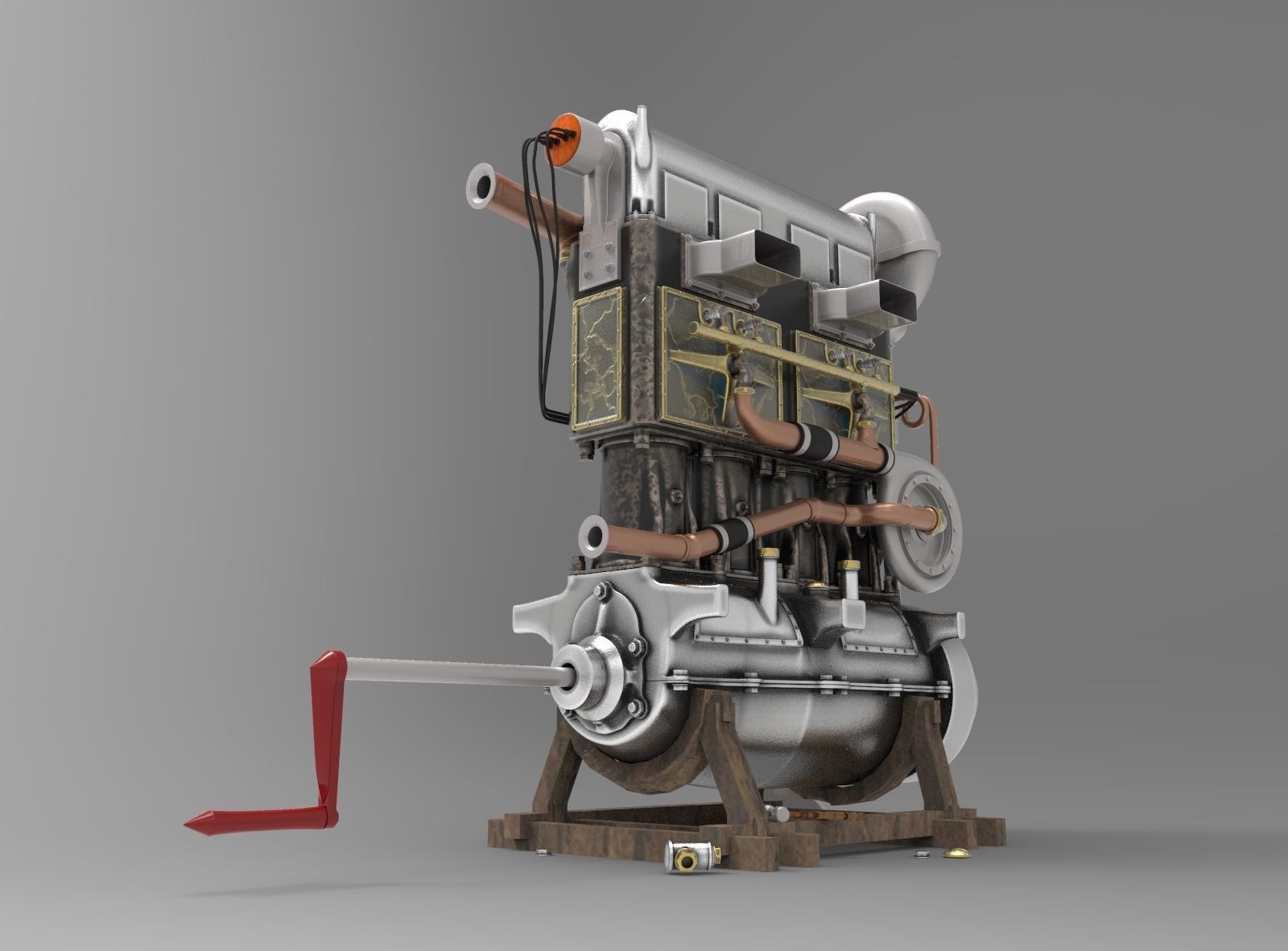 Engine Fiat S76 Beast of Turin 3D model | CGTrader