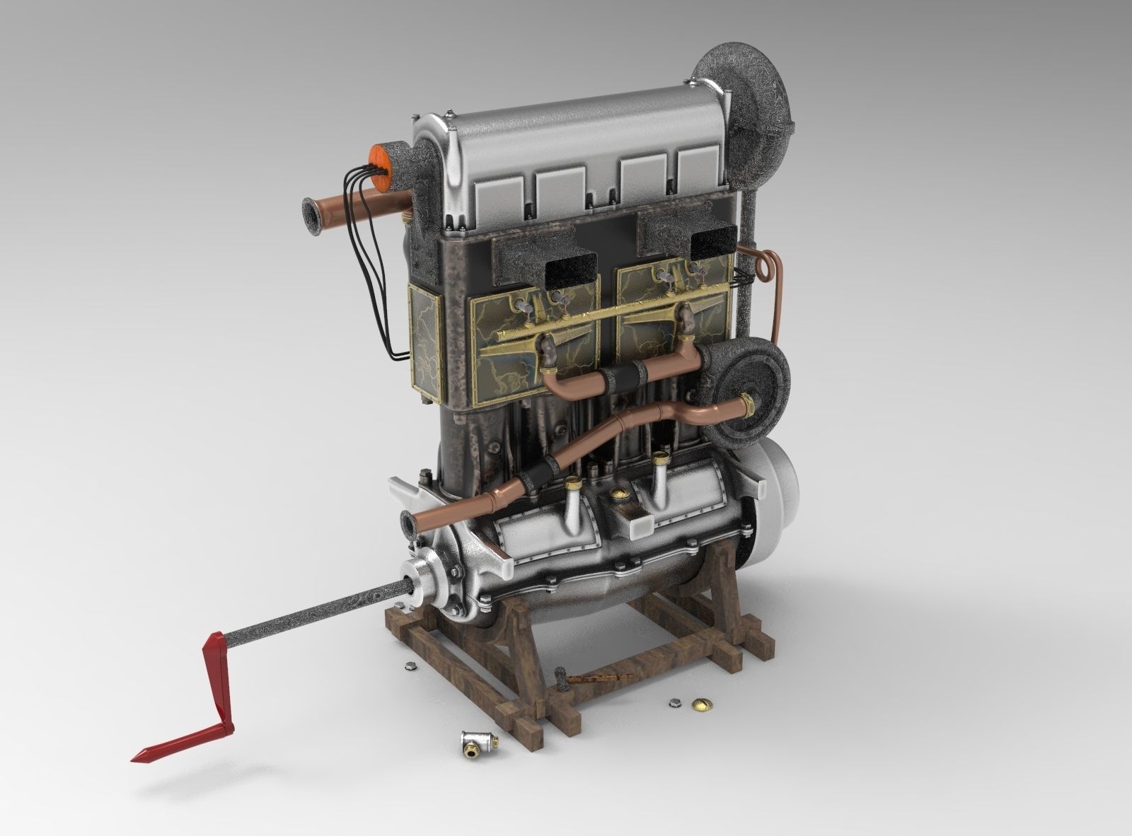 Engine Fiat S76 Beast of Turin 3D model | CGTrader