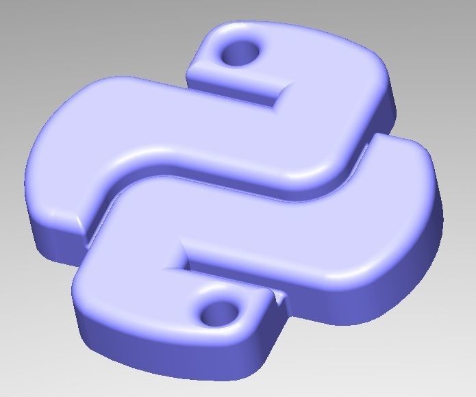 Python Keychain 3D model 3D printable | CGTrader