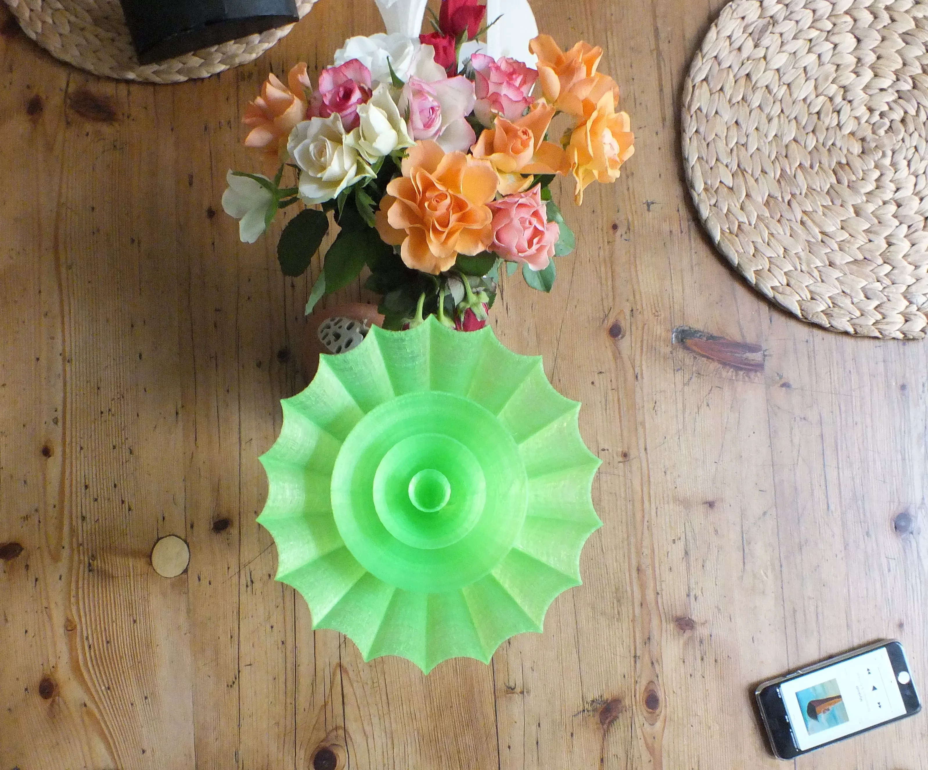 Soundflower flower arrangement on wooden table 3D model 3D printable ...
