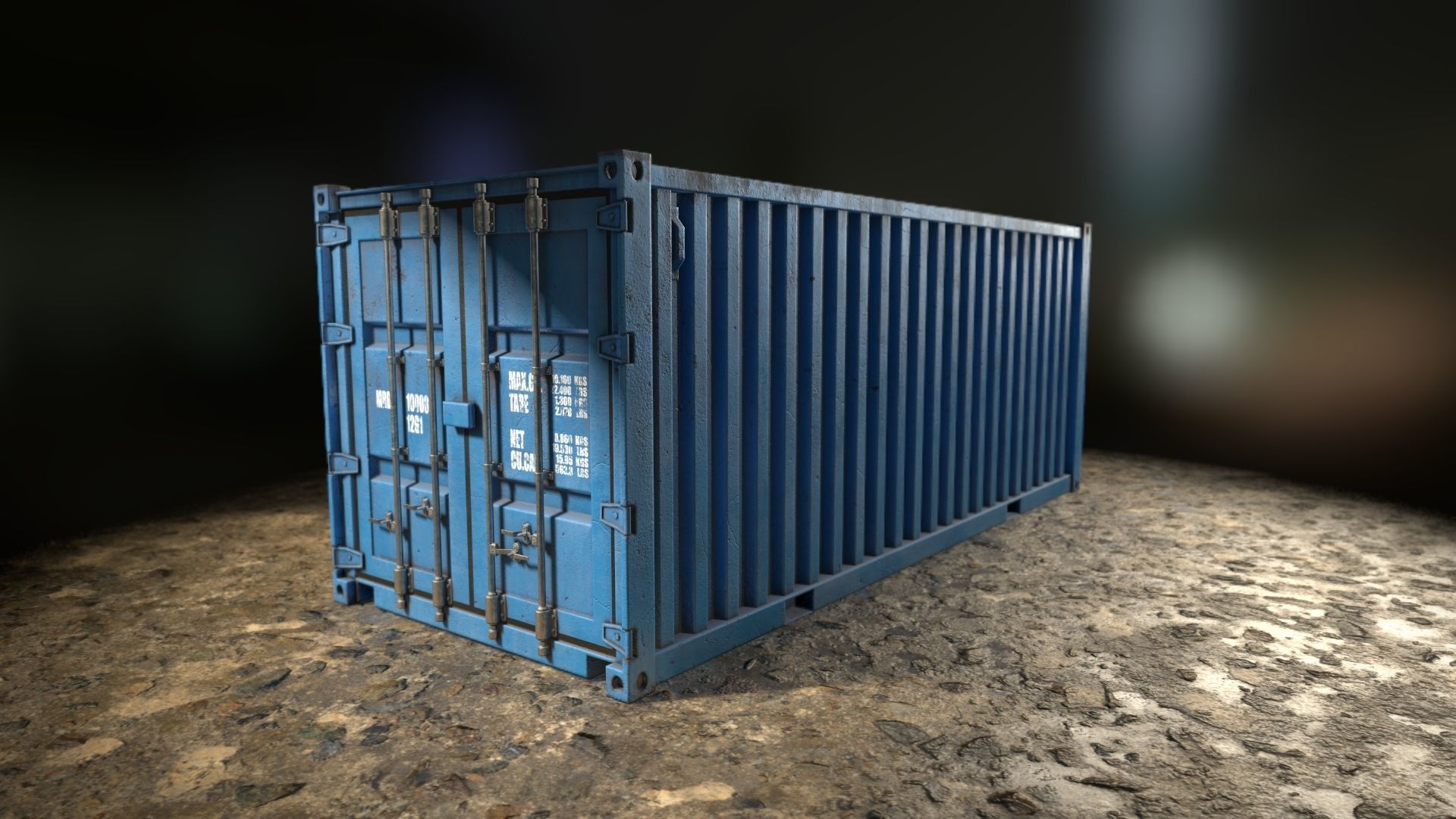 3D model Shipping Container Low Poly PBR VR / AR / low-poly | CGTrader