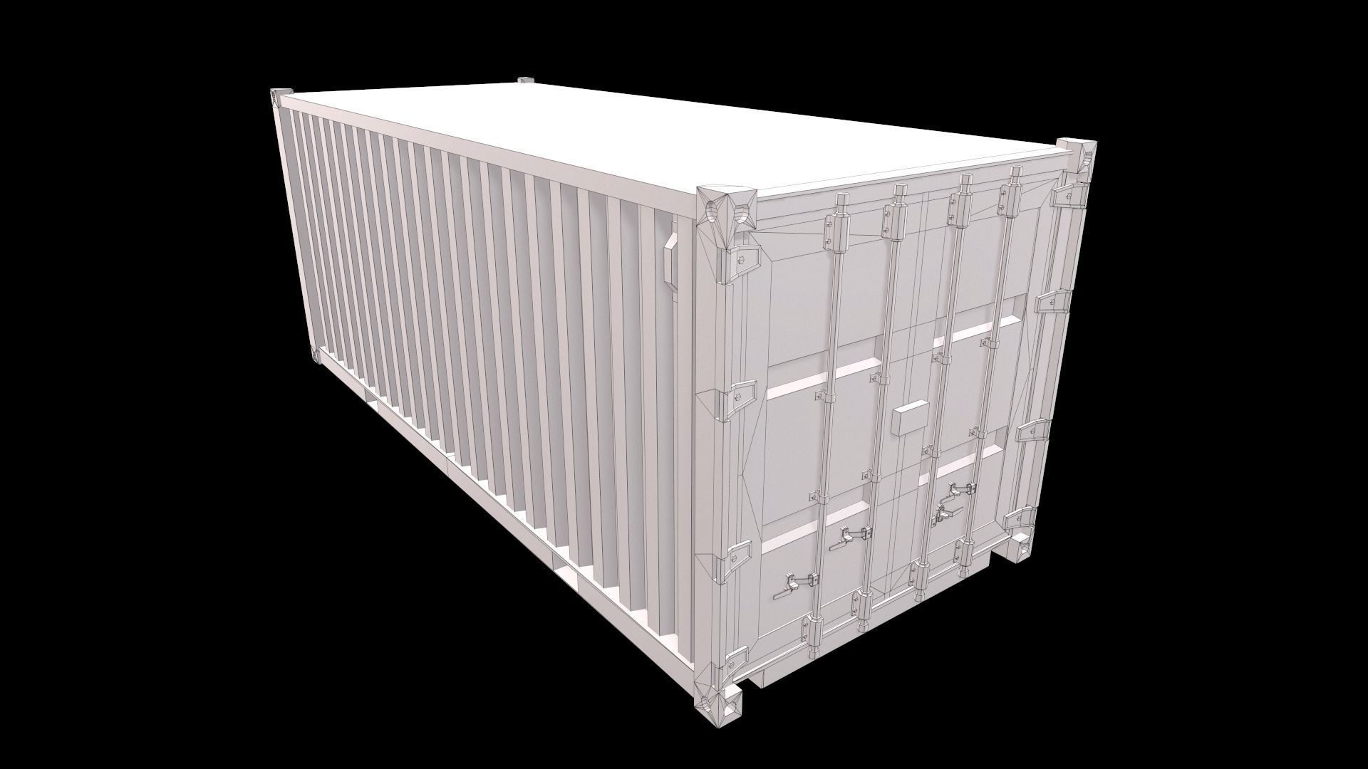 3D model Shipping Container Low Poly PBR VR / AR / low-poly | CGTrader