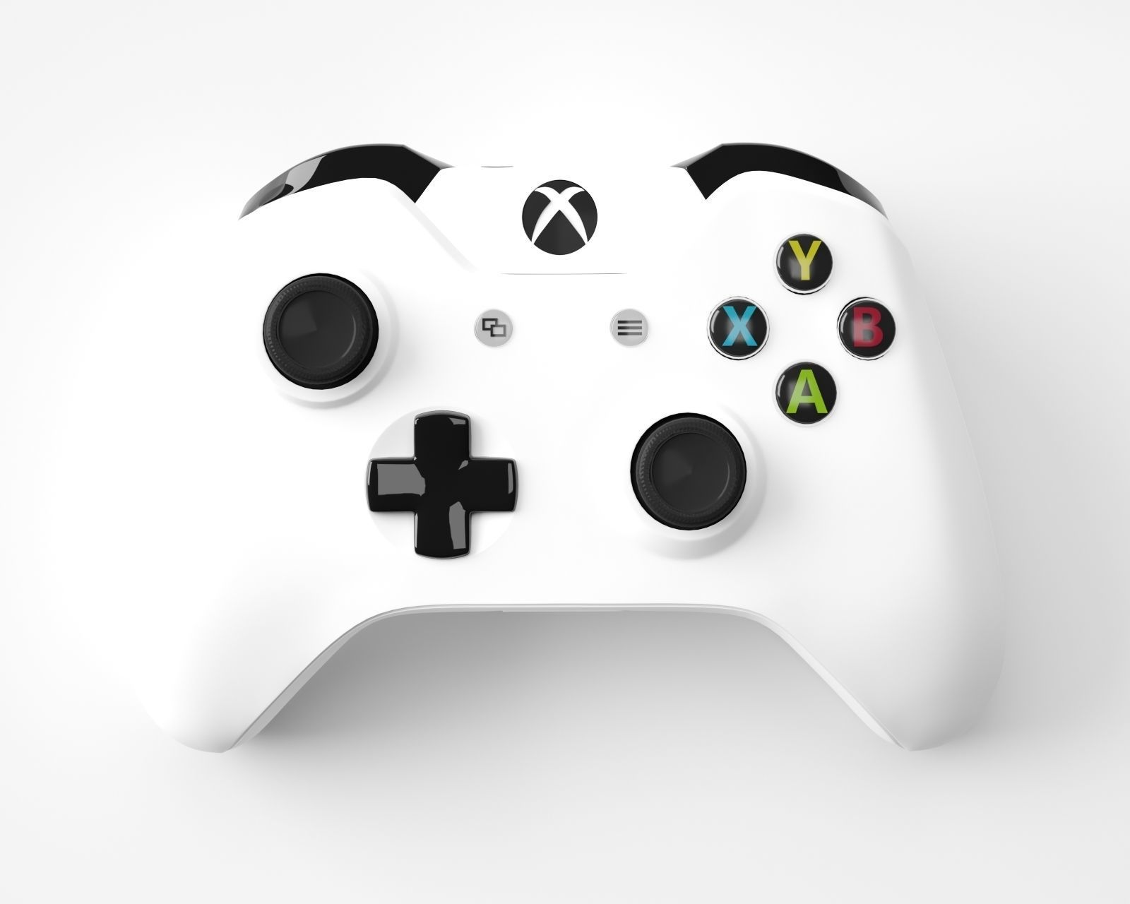 Xbox One White Edition Controller 3D model | CGTrader