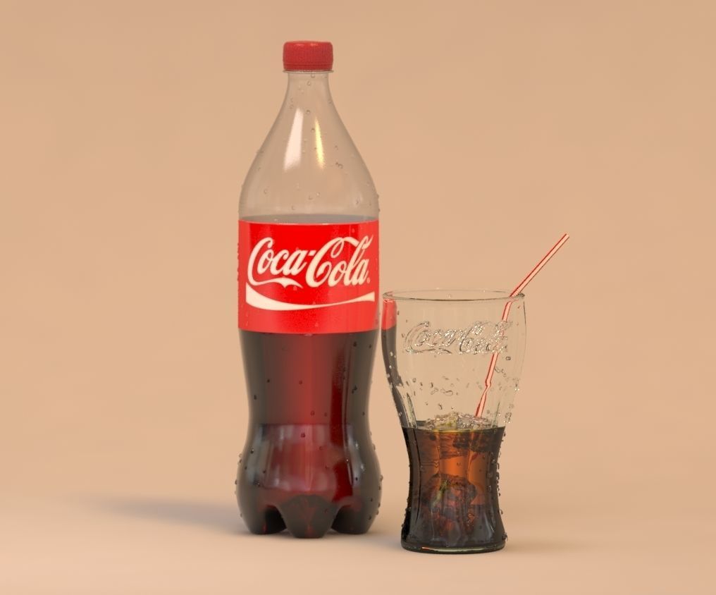 Coca-Cola bottle and cup 3D model | CGTrader