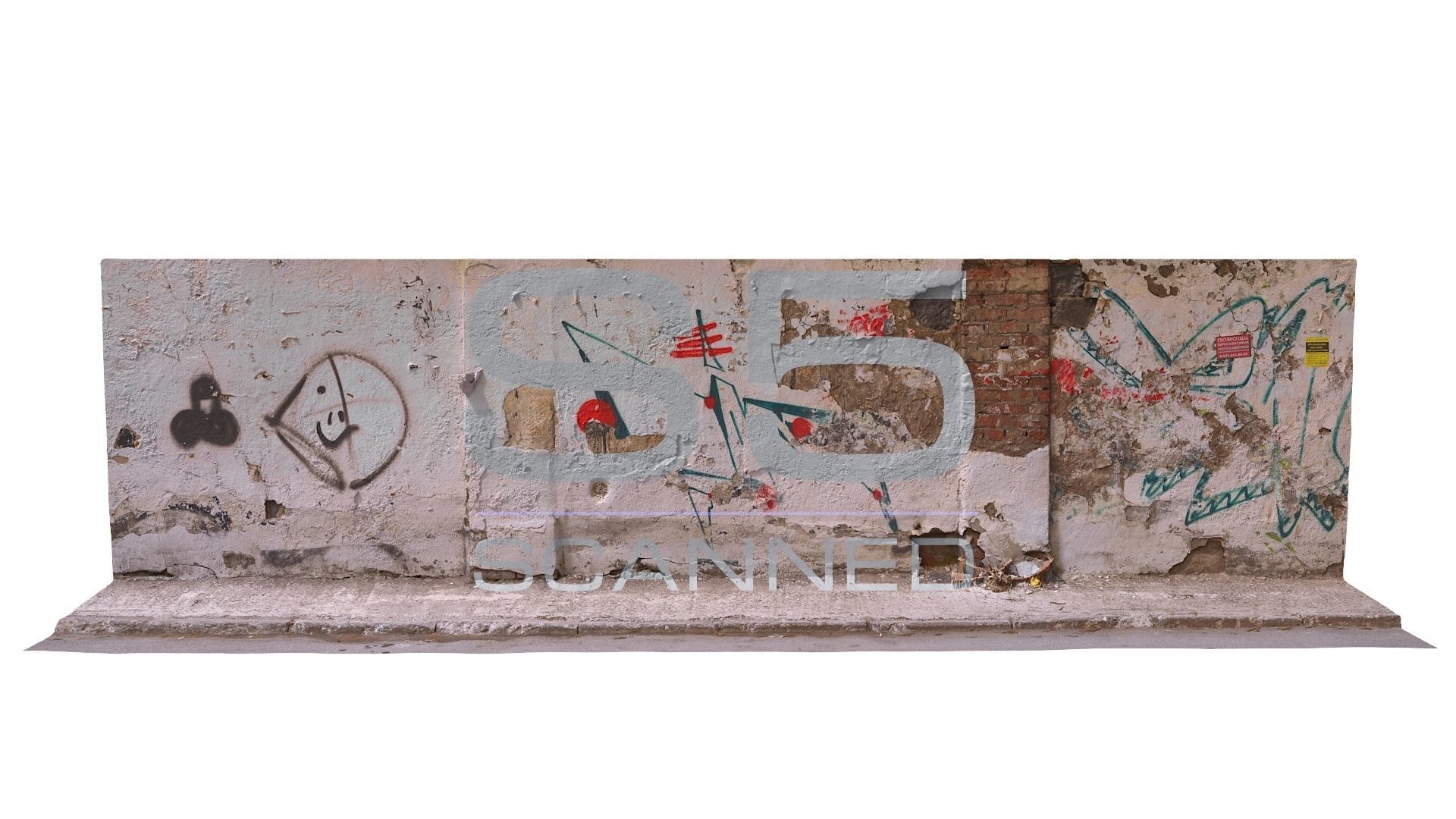 3D model Wall on the street scan SP1 VR / AR / low-poly | CGTrader