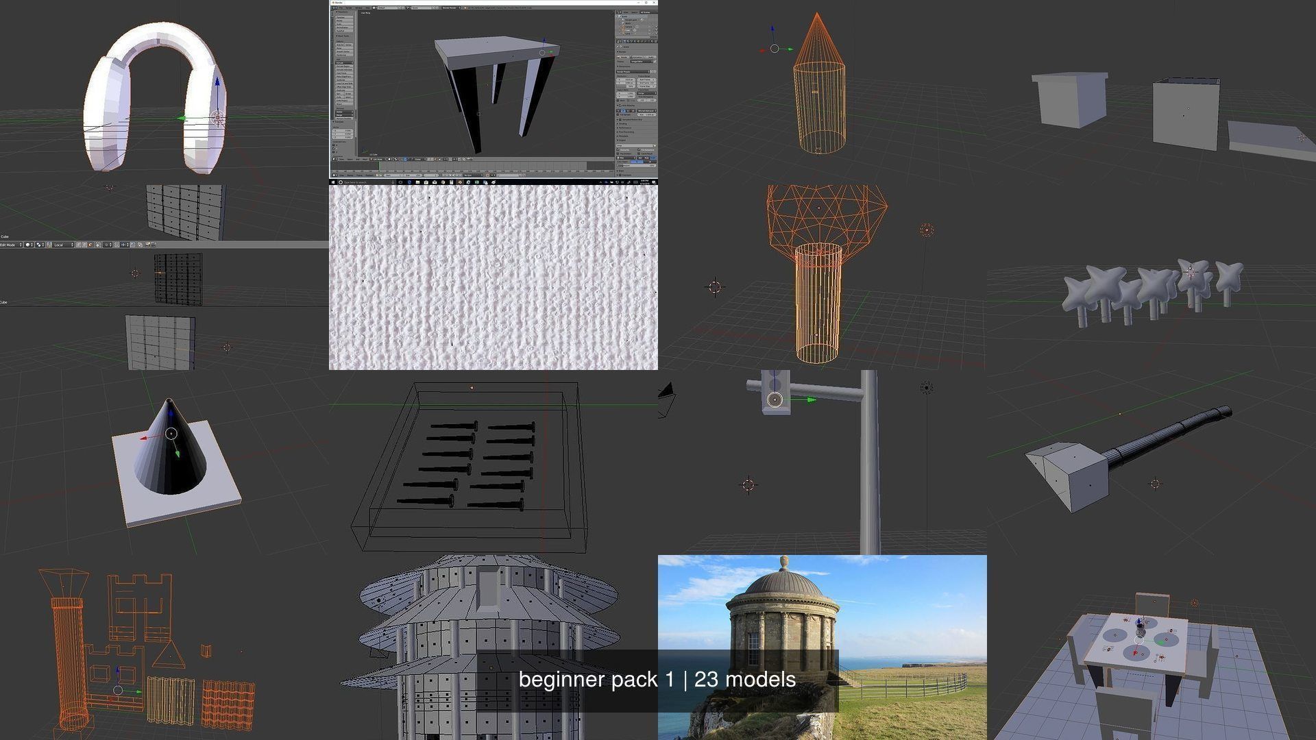 3D Model Collection beginner pack 1 VR / AR / low-poly | CGTrader