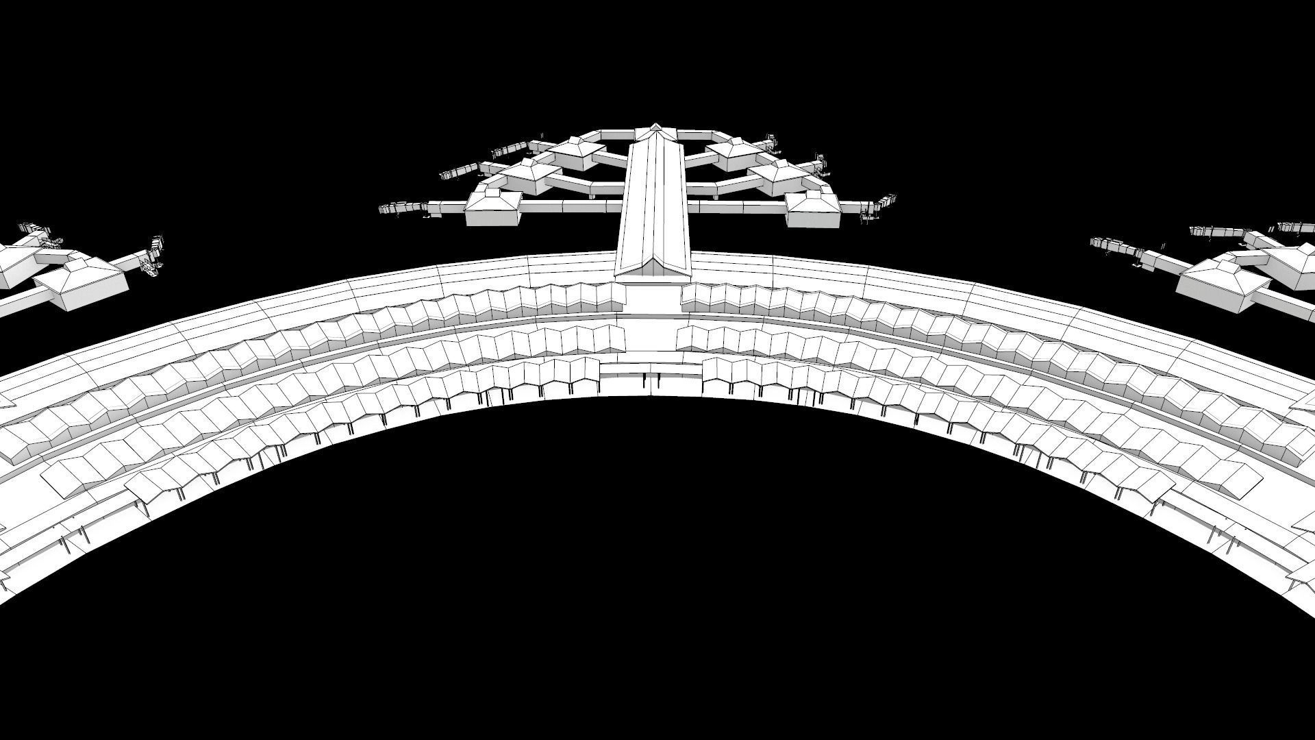 3D model airport internasional sukarto hatta indonesian country VR / AR ...