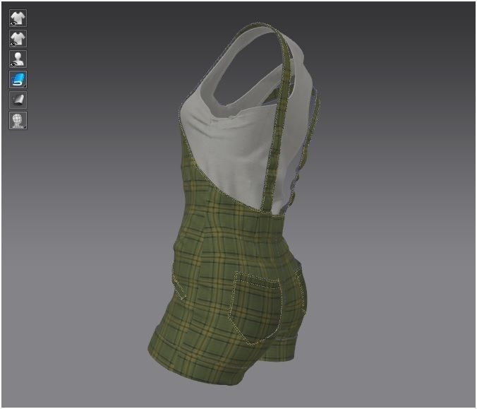 Marvelous Designer Clothes - 09 Overall Set 3D model | CGTrader