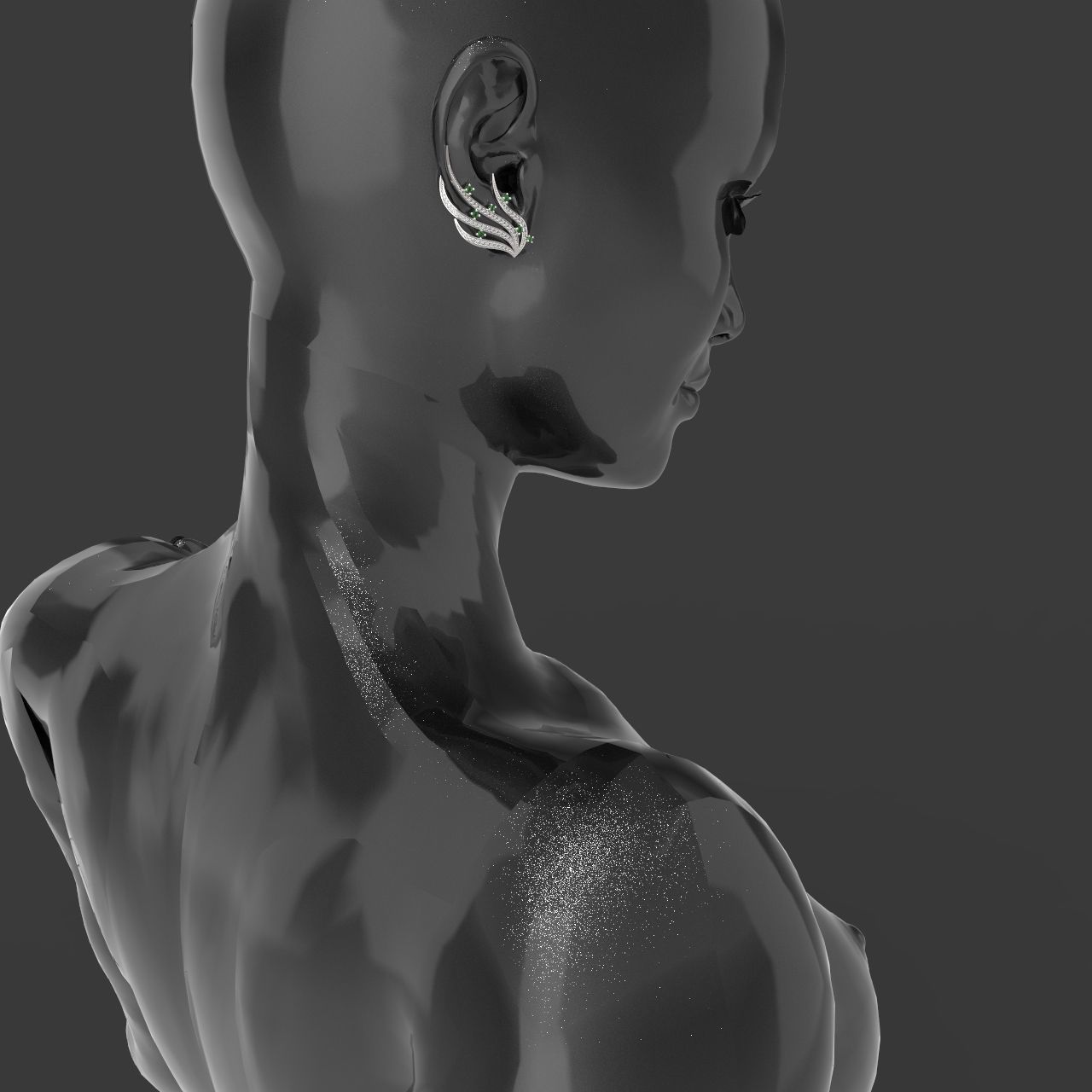 Ear Cuff Earrings Light Beams - Jewelry 3D - BR-217 3D model 3D ...