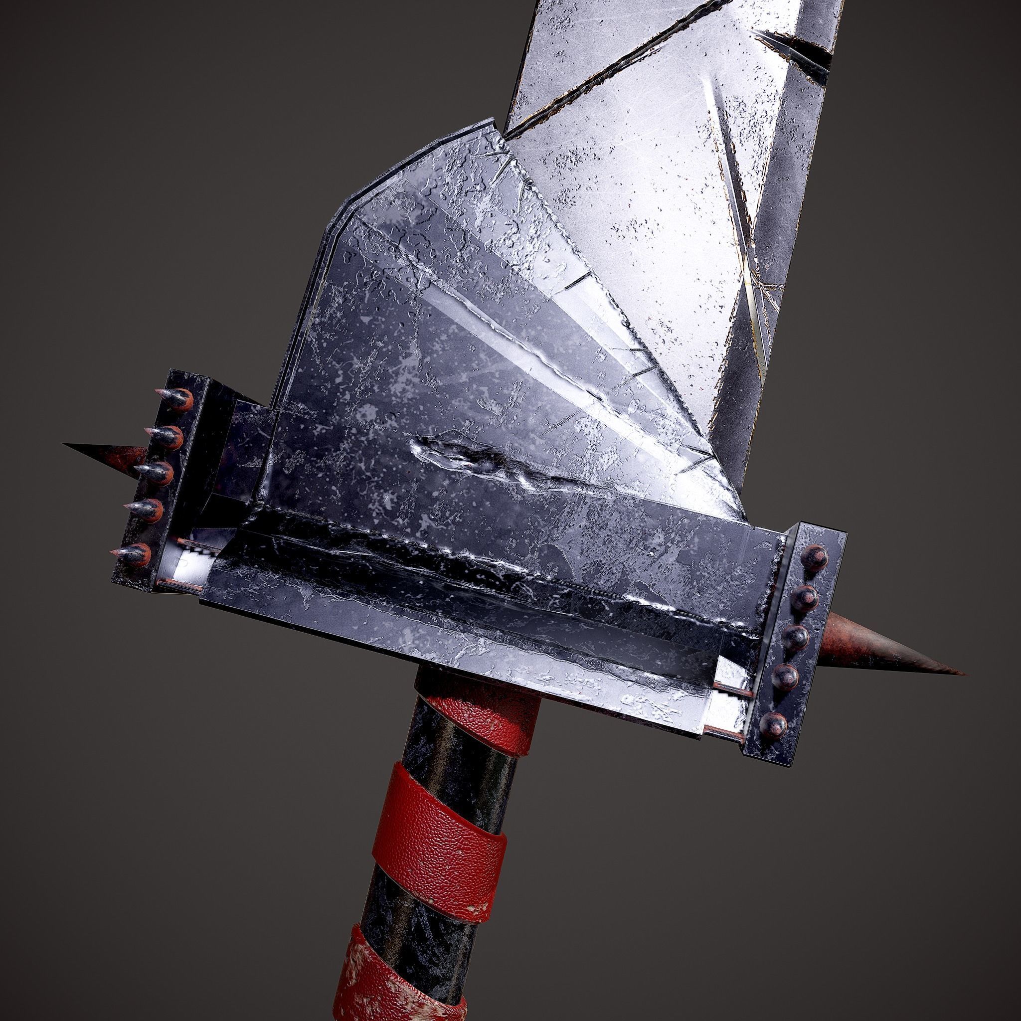 Spiked Fantasy Sword free VR / AR / low-poly 3D model | CGTrader