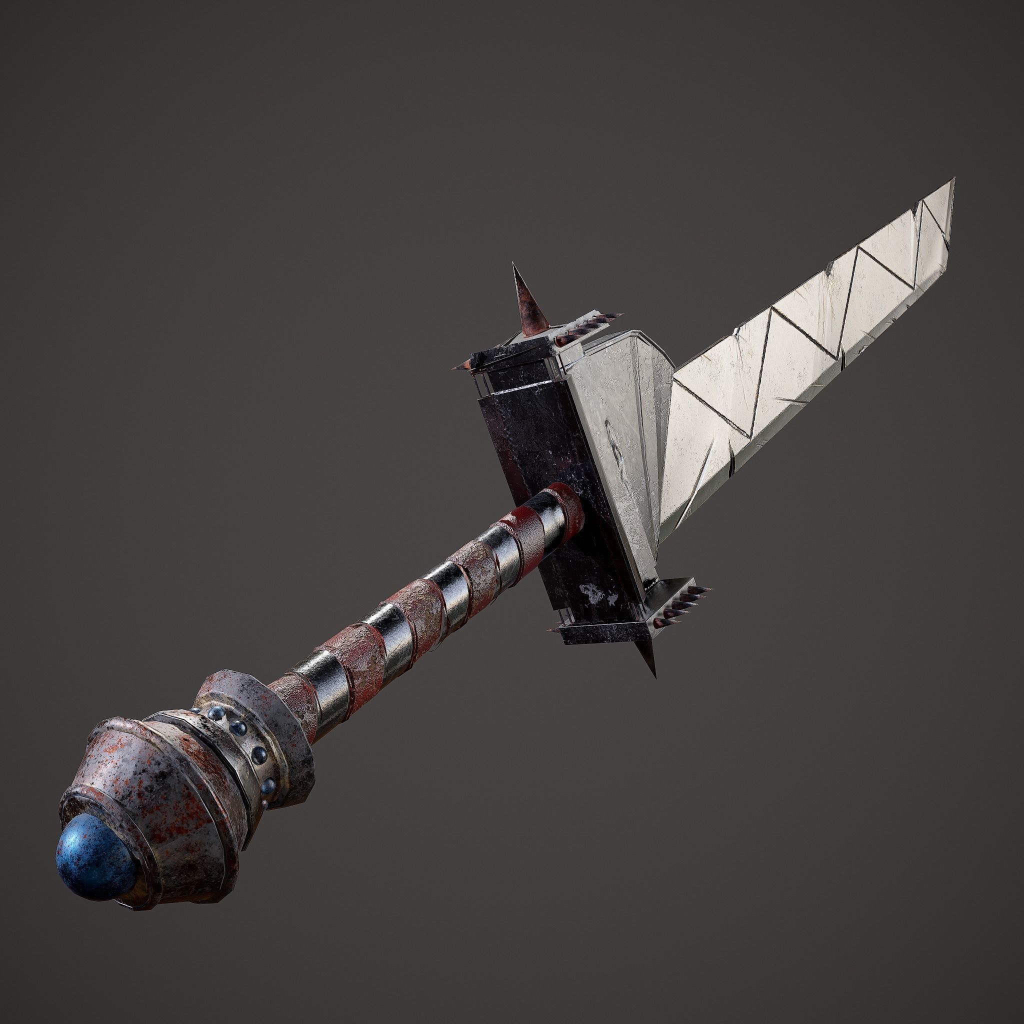 Spiked Fantasy Sword free VR / AR / low-poly 3D model | CGTrader