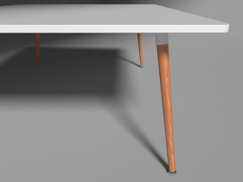 Table with wooden legs 3D model | CGTrader
