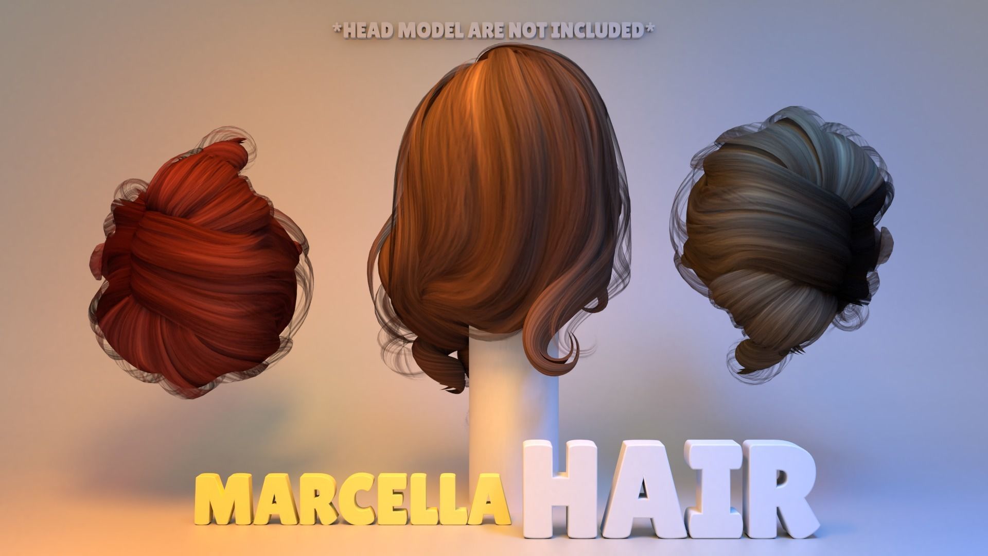 Marcella Hair 3D model | CGTrader
