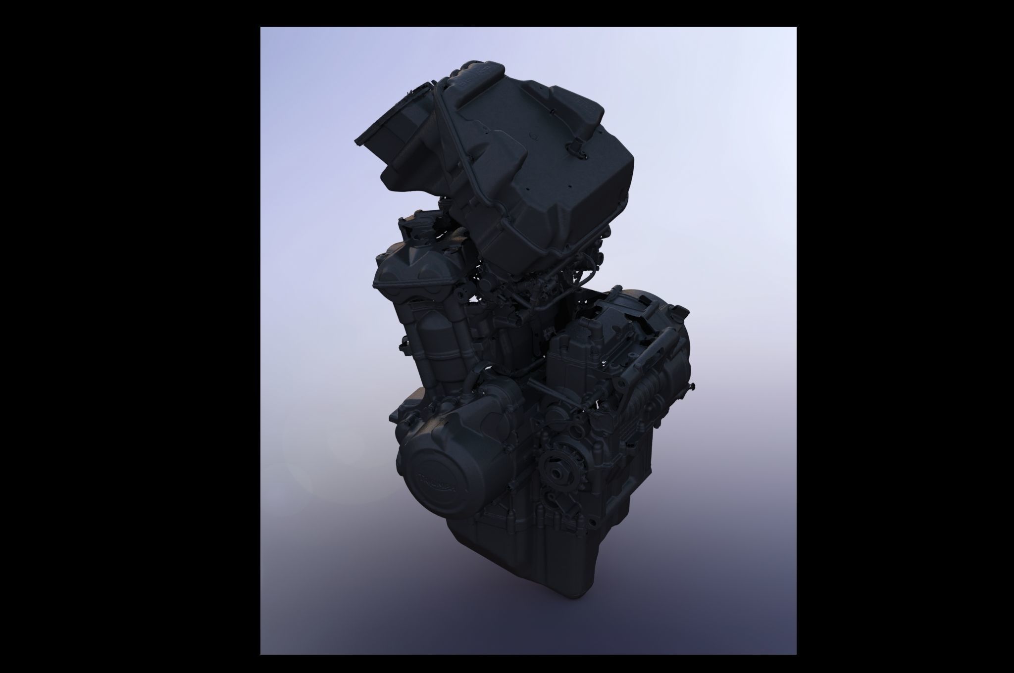 Triumph 675 engine from scan 3D model 3D printable | CGTrader