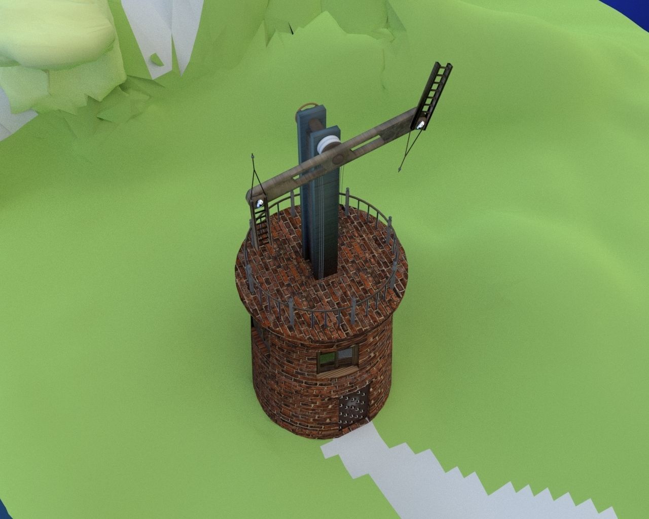 Optical telegraph 3D model animated rigged | CGTrader