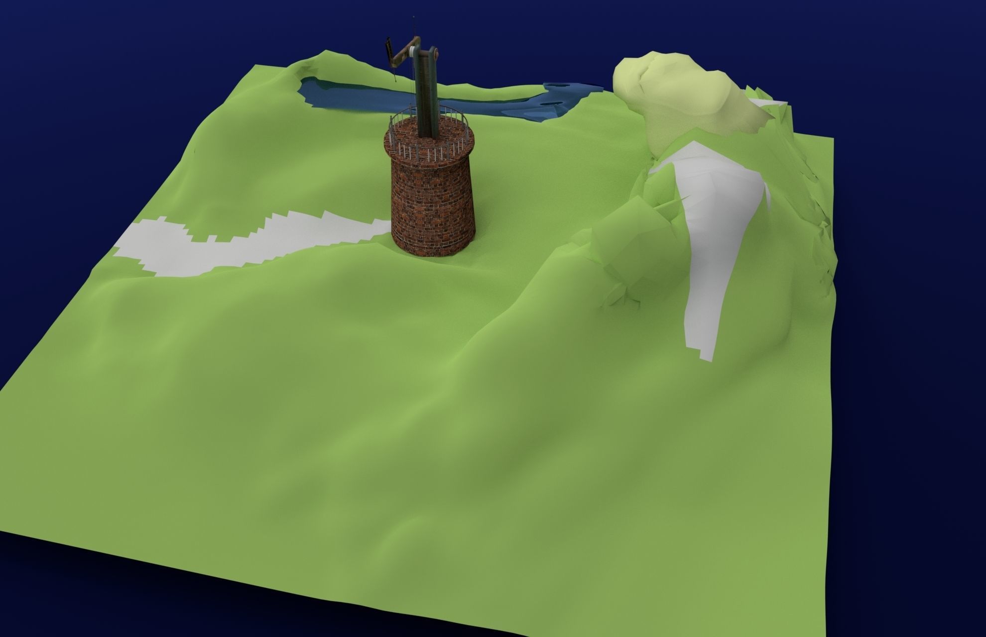 Optical telegraph 3D model animated rigged | CGTrader