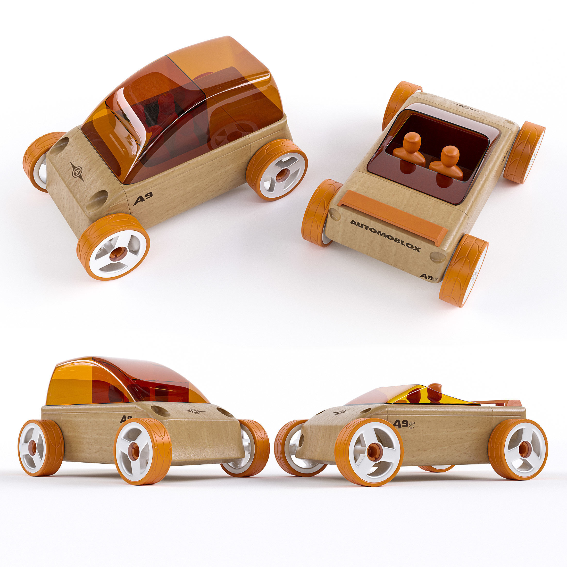Toy car Automoblox A9 and A9s 3D model | CGTrader