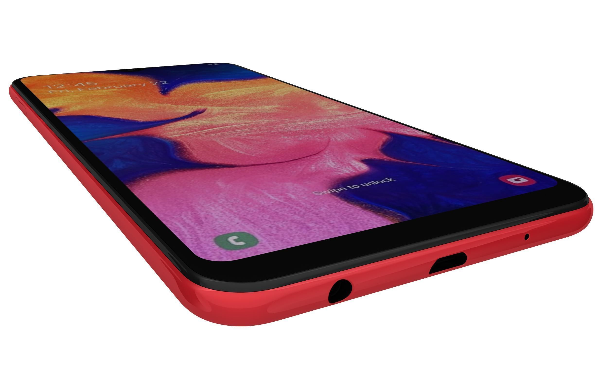 Samsung Galaxy A10 Red 3D model | CGTrader