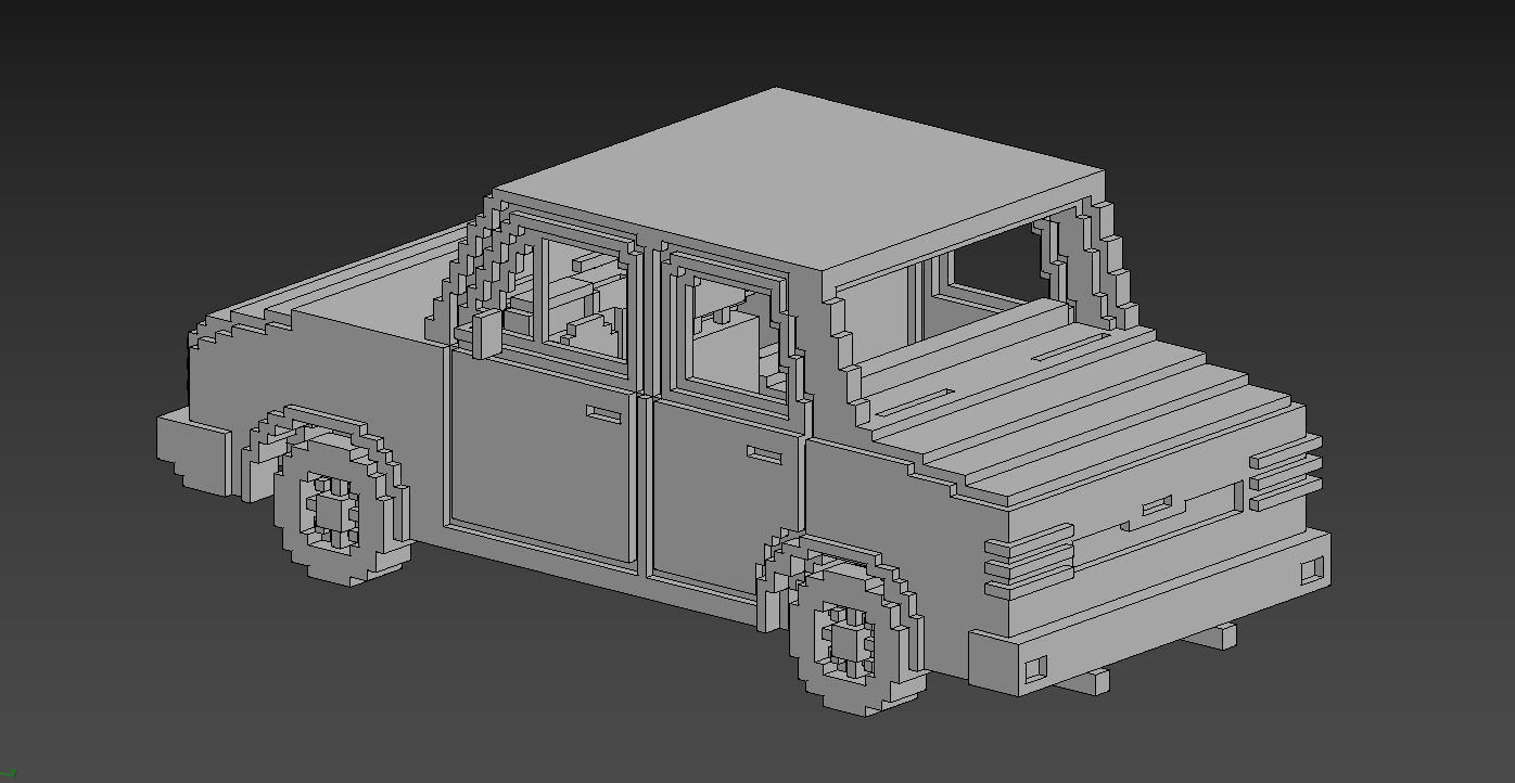 3D model Voxel Sedan Car VR / AR / low-poly | CGTrader