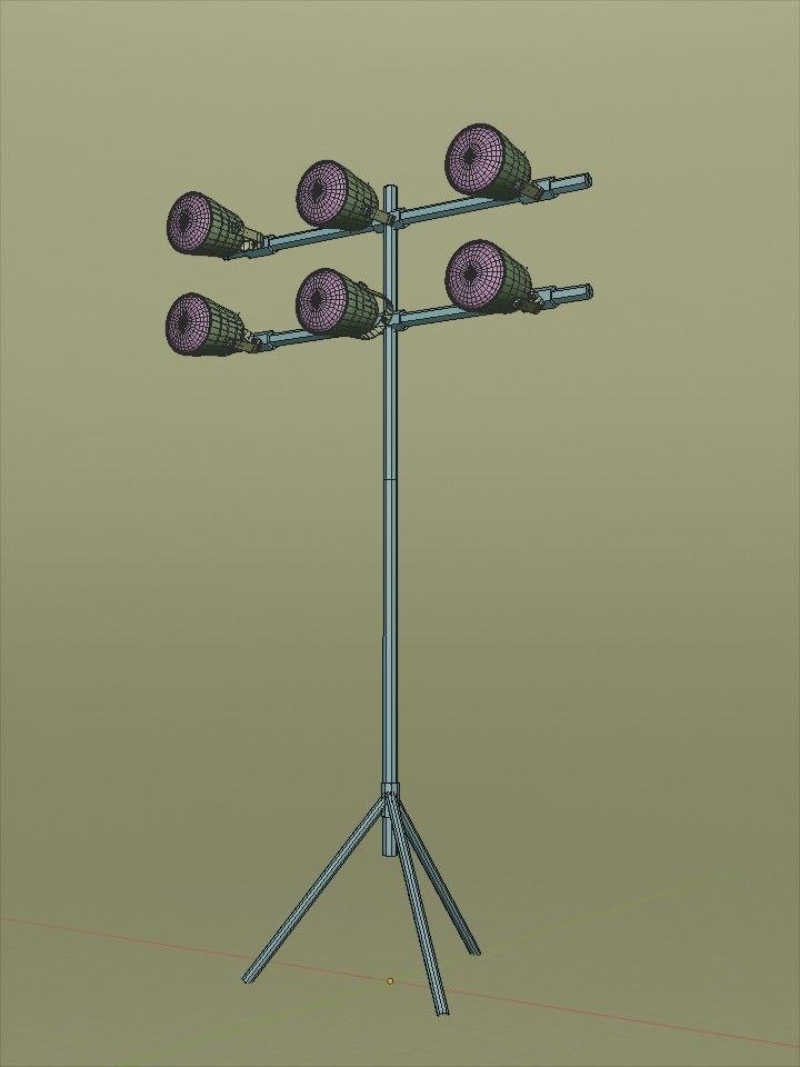 Industrial light stand Hangar lights Floor lamp 3D model | CGTrader