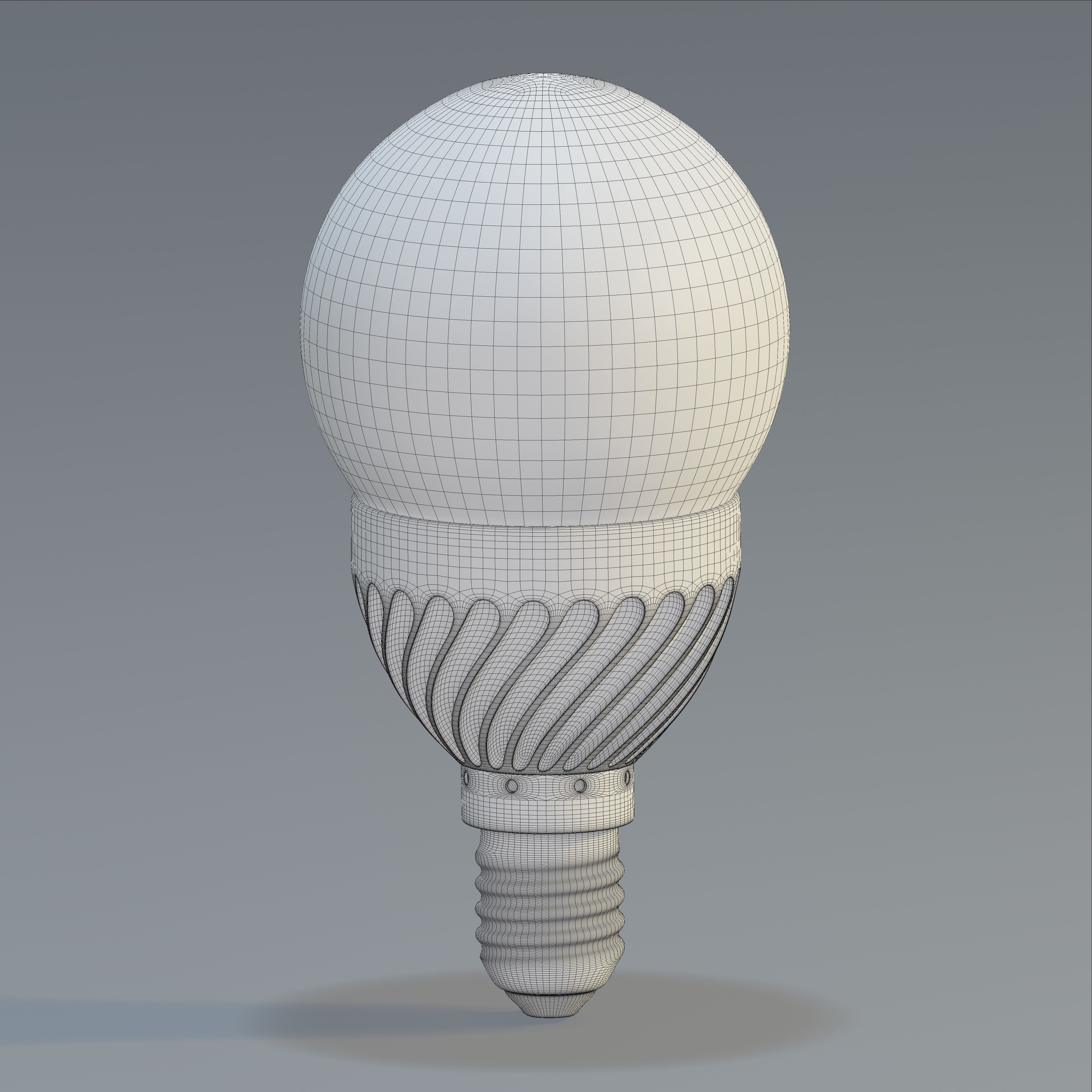 3D model Round twisted LED bulb VR / AR / low-poly | CGTrader