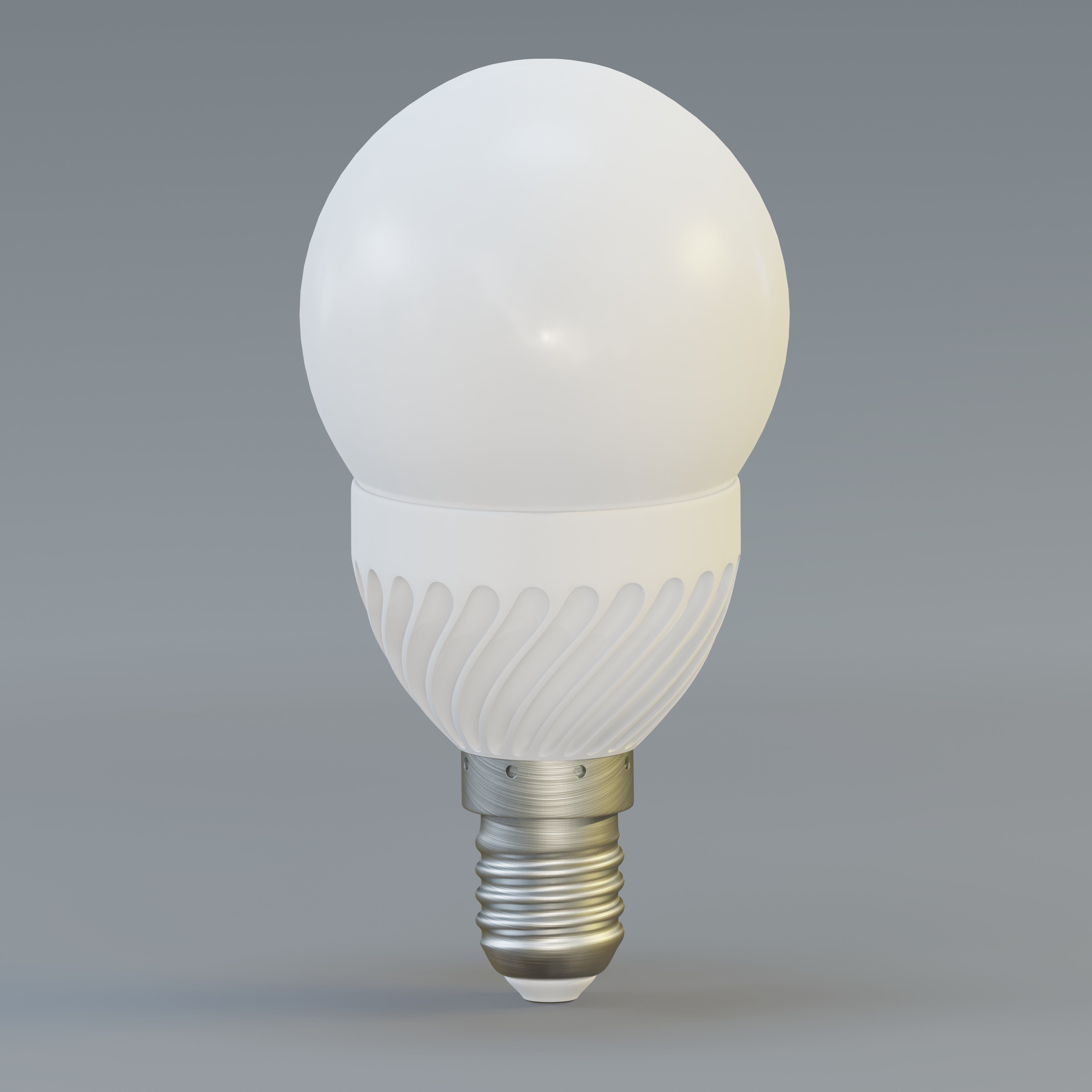 3D model Round twisted LED bulb VR / AR / low-poly | CGTrader