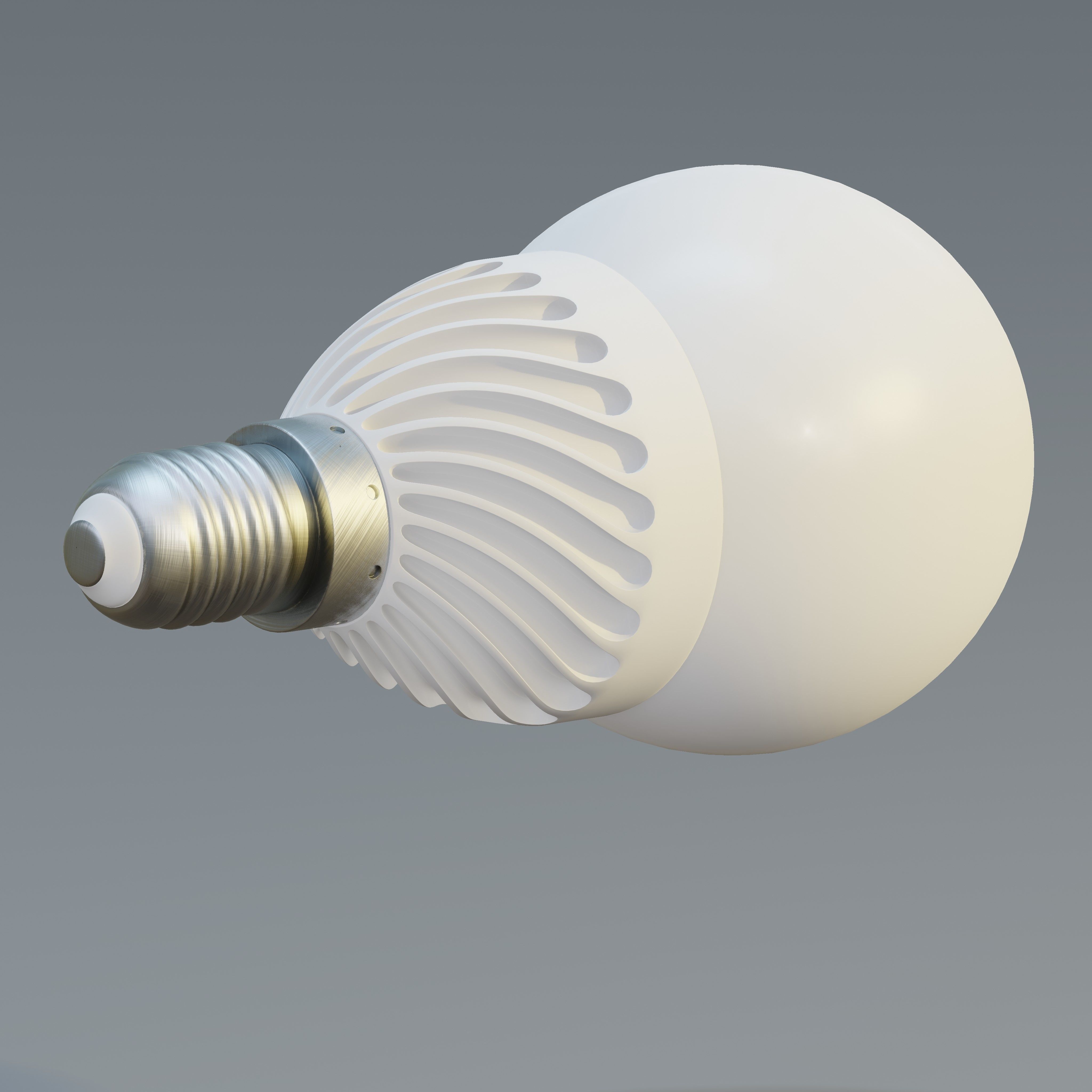 3D model Round twisted LED bulb VR / AR / low-poly | CGTrader