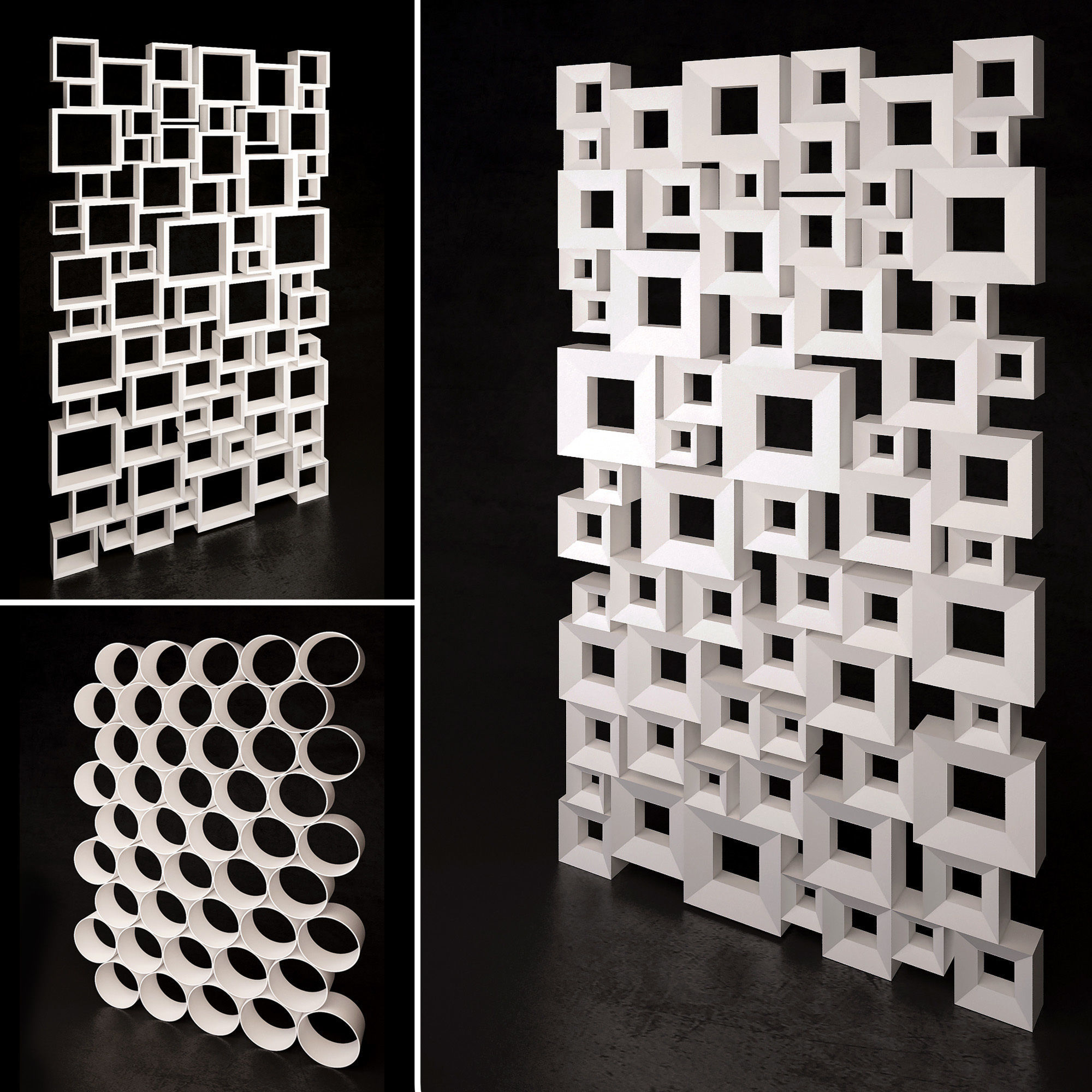 Decorative partition set 03 3D | CGTrader