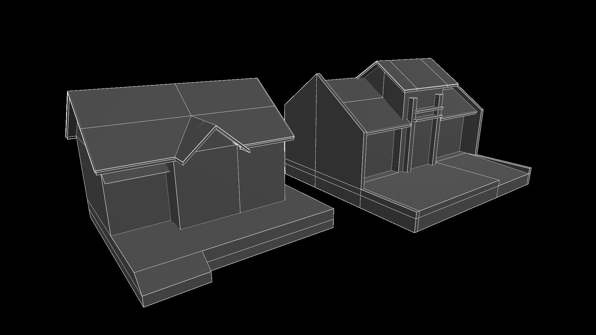 3D model simple House Home housing VR / AR / low-poly | CGTrader