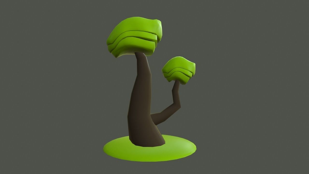 Stylized Cartoon Trees 3D model | CGTrader