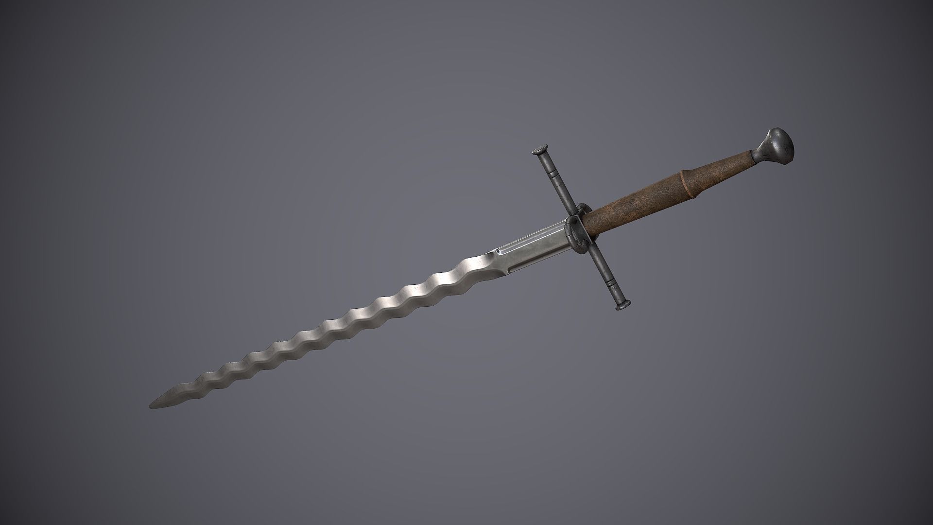 3D model Flamberge sword VR / AR / low-poly | CGTrader