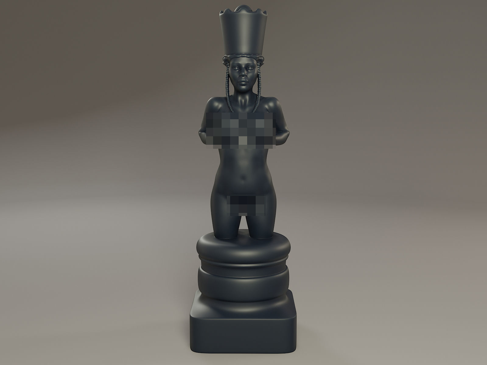 Black Chess Female Queen 3D model 3D printable | CGTrader